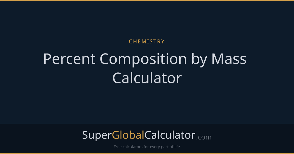 Percent Composition by Mass Calculator