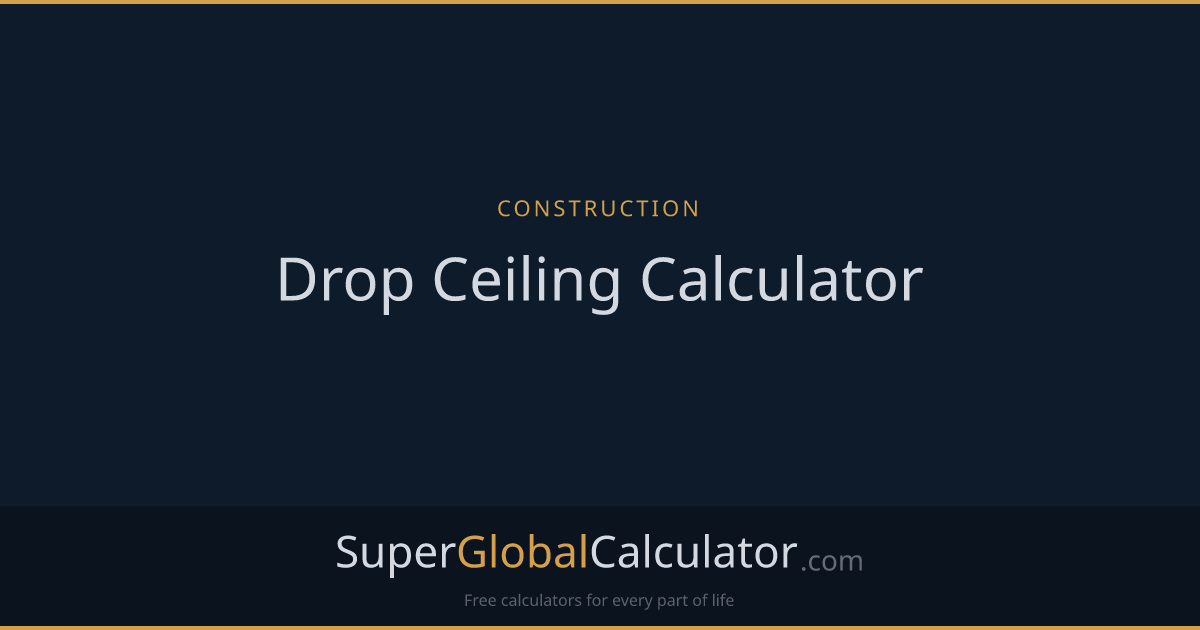 Drop Ceiling Calculator