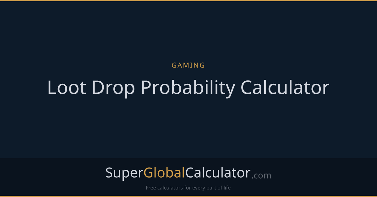 Loot Drop Probability Calculator | Super Global Calculator