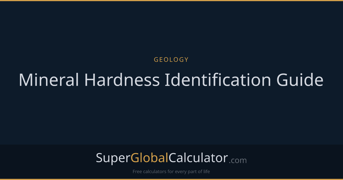 Mineral Hardness Identification Guide