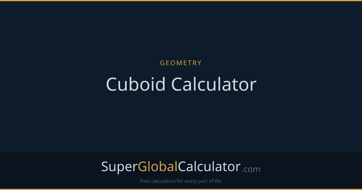 Cuboid Calculator