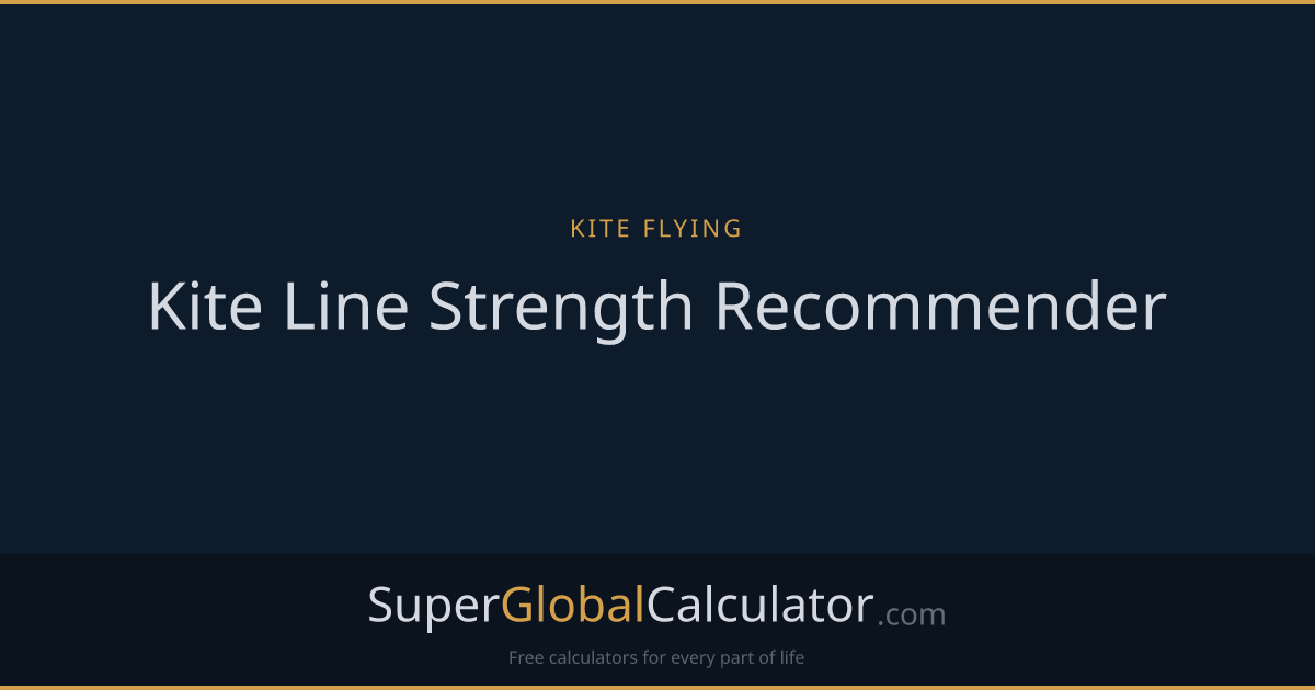 Kite Line Strength Recommender