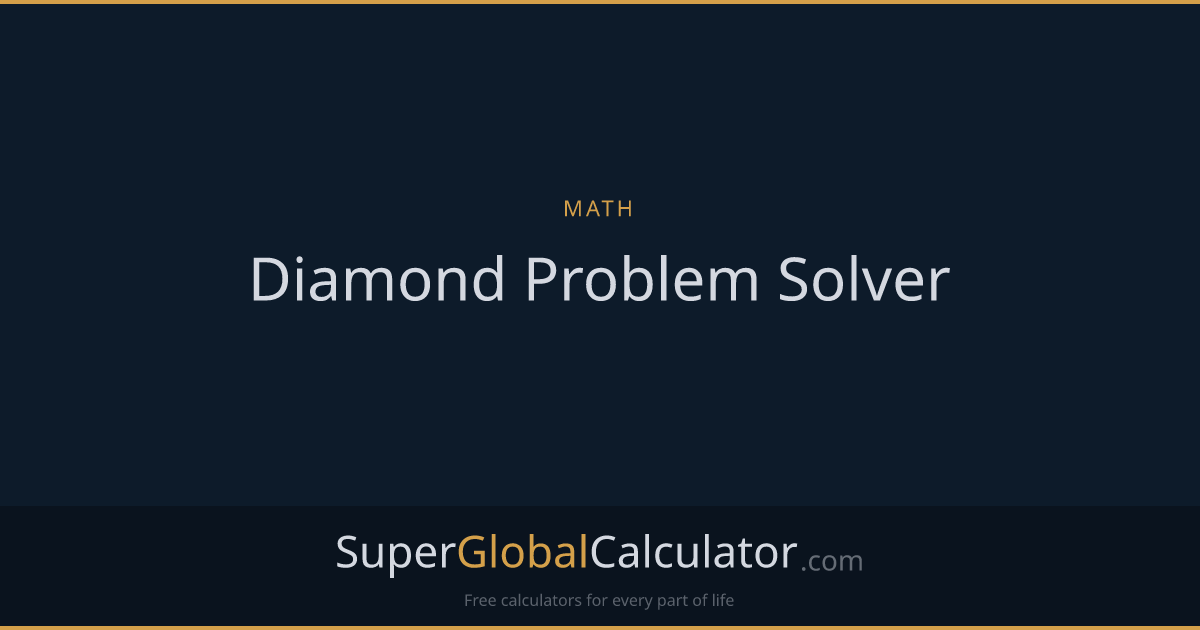 Diamond Problem Solver