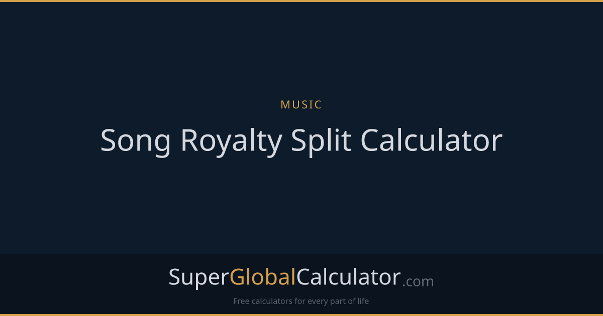 Song Royalty Split Calculator