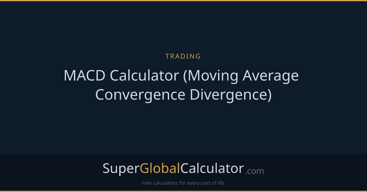 MACD Calculator (Moving Average Convergence Divergence)