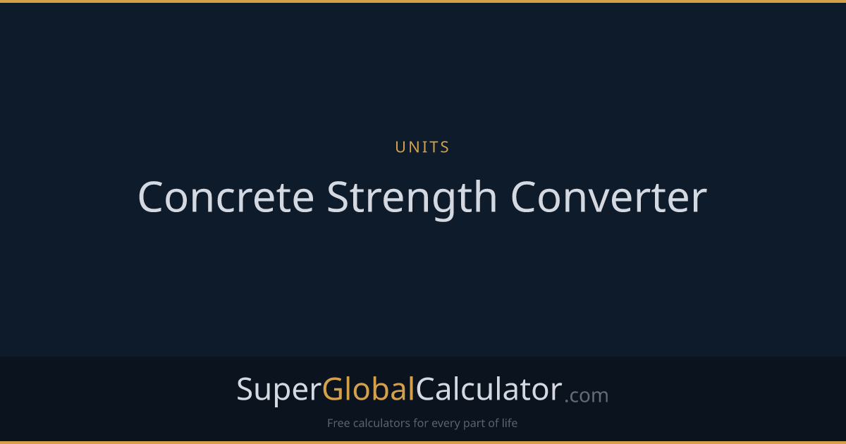 Concrete Strength Converter
